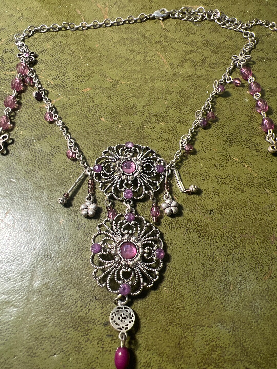 Pretty Metal Snd Paste Necklace - Etsy