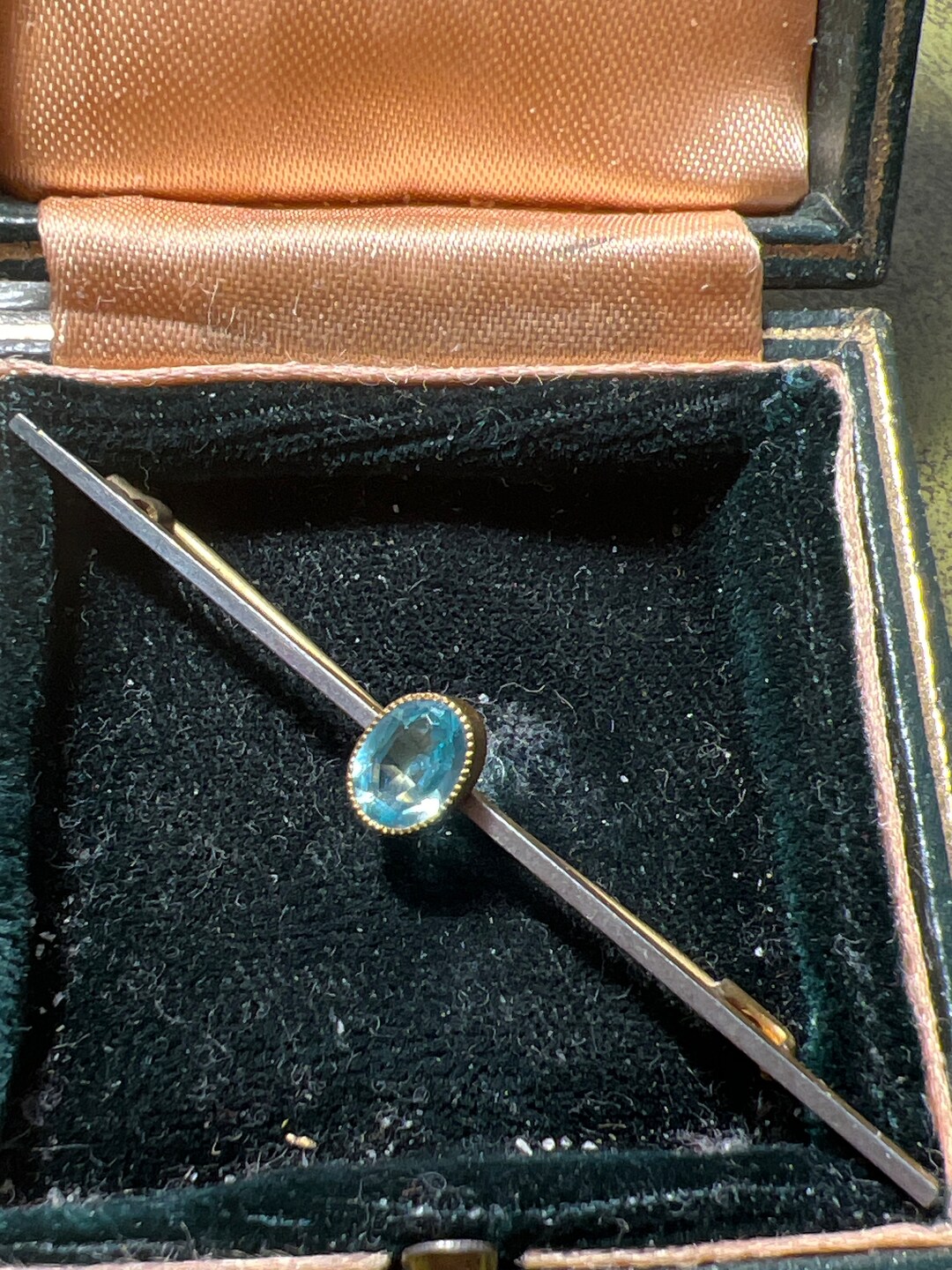 Broche en verre topaze doré roulé - Etsy France