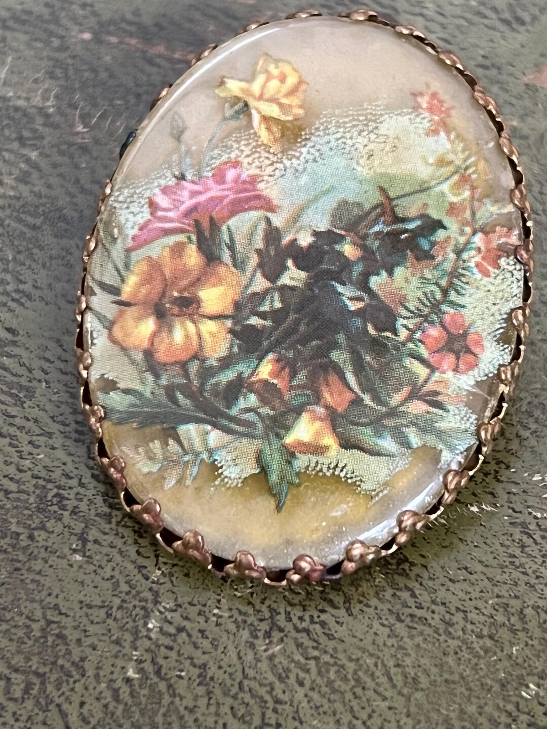 Vintage Flower Scarf Clip - Etsy
