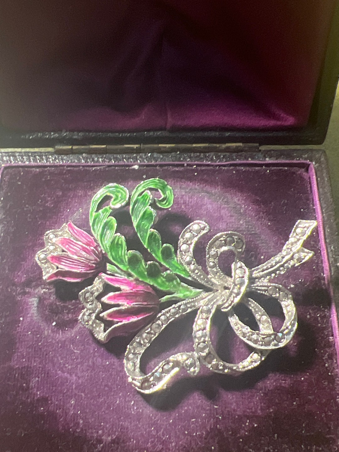 SOLD VI Exquisite Make Metal Enamel and Paste Brooch - Etsy