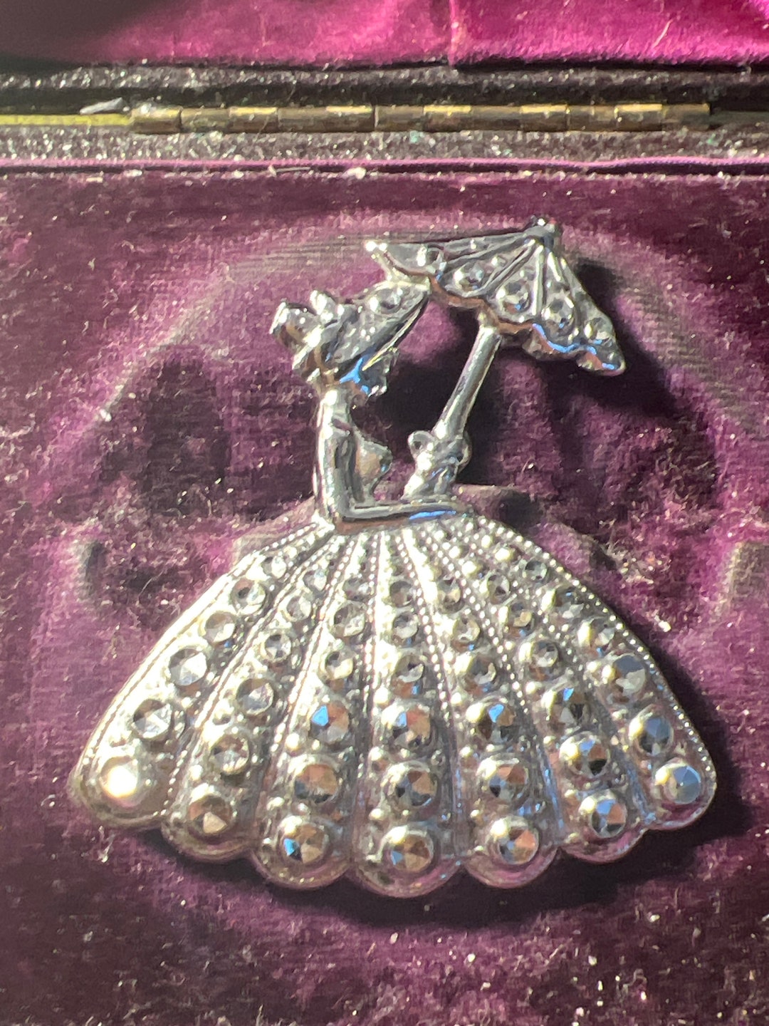 Metal Crinoline Lady Brooch - Etsy