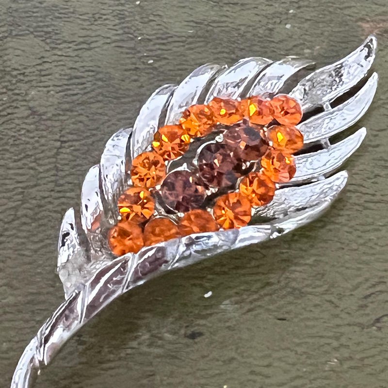 Orange Brooches - Etsy UK