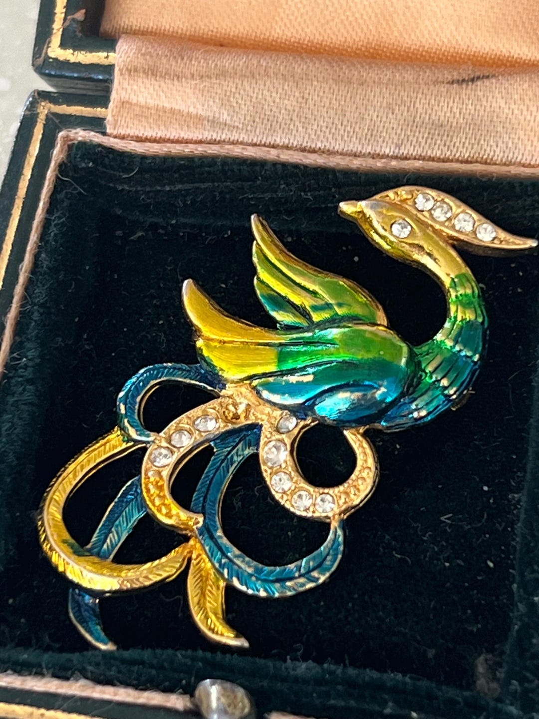 Interesting Metal and Enamel Brooch - Etsy