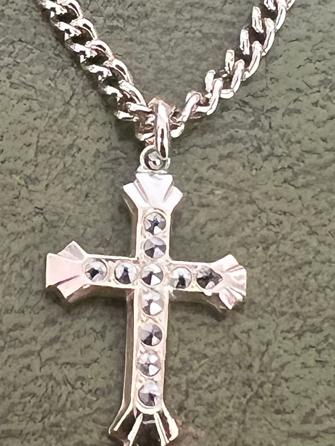 SOLD KAREN Pretty Childs Metal Cross - Etsy