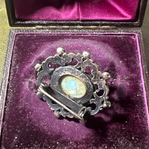 Pretty Metal and Peking Glass Brooch - Etsy