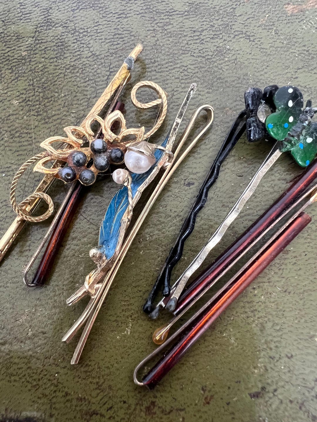 Mixed Vintage Hair Grips - Etsy