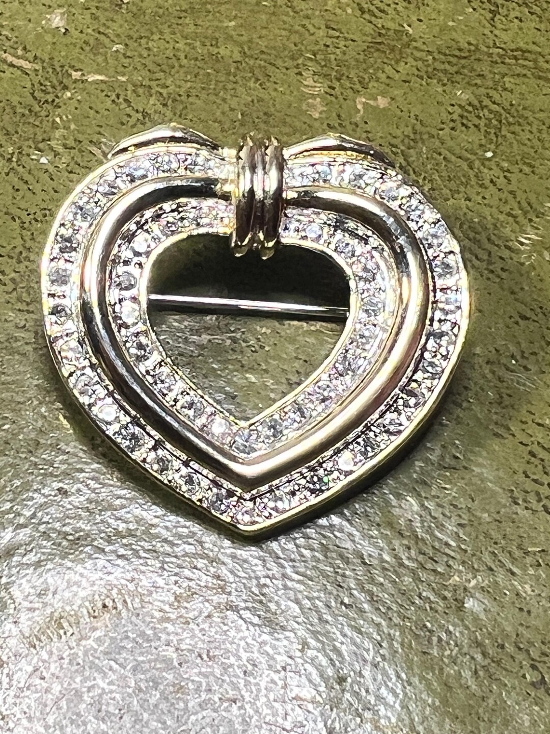 Pretty Metal and Glass Heart - Etsy