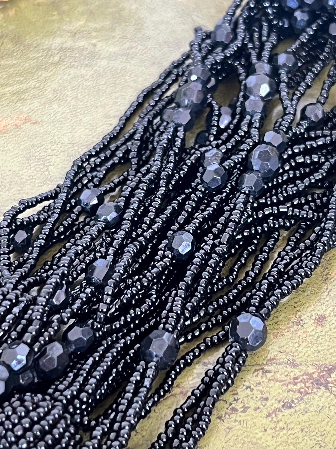 Long Strand of Glass Beads - Etsy