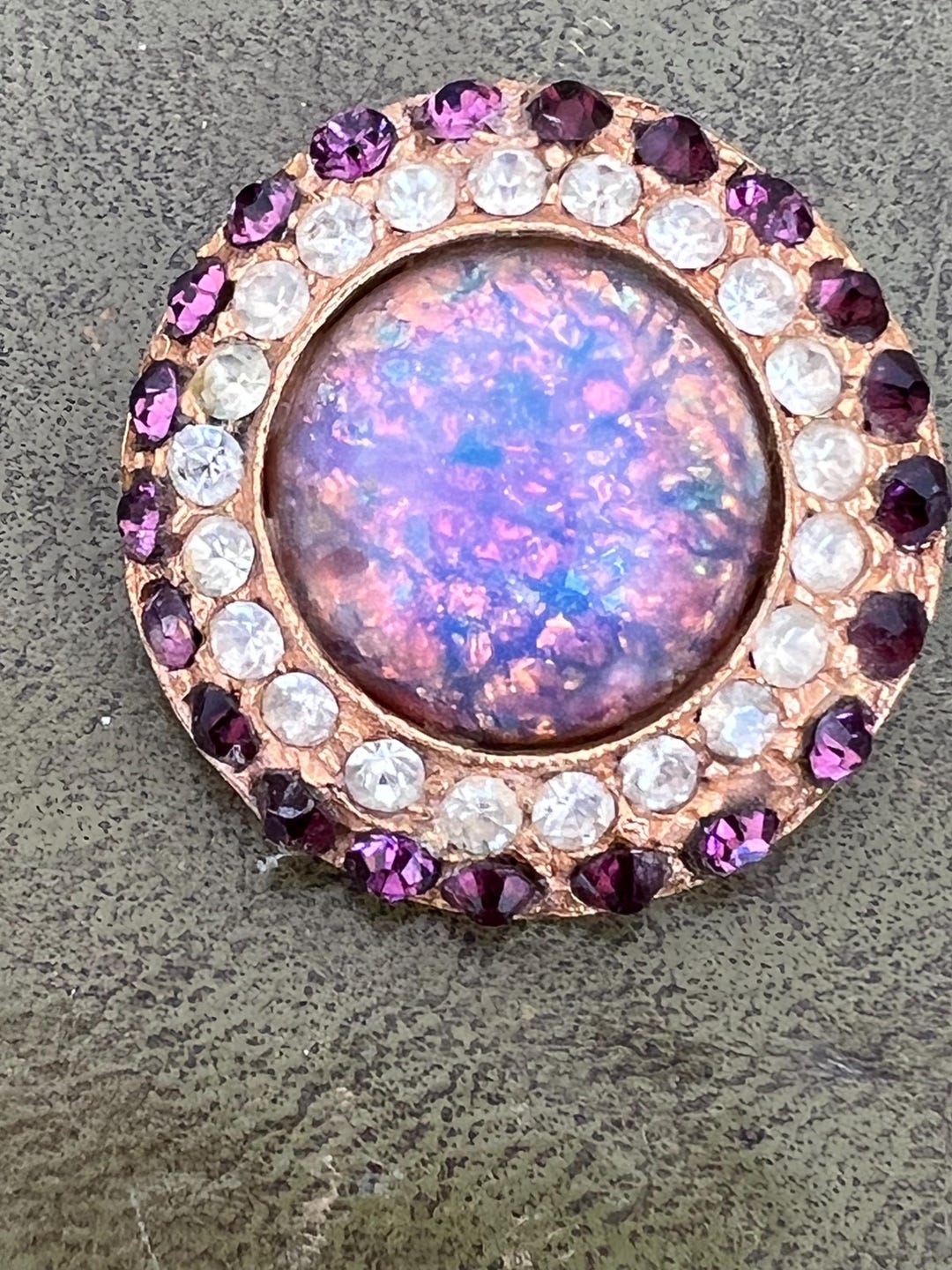 Sold Vi Stunning Opaline Abs Glass Brooch - Etsy