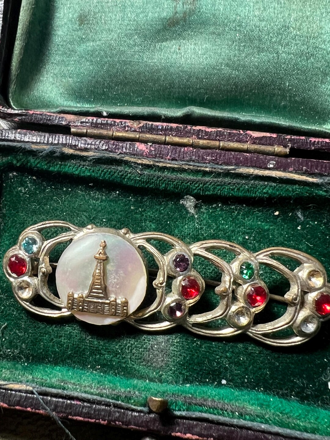 Pretty Metal and Glass Blackpool Tower Brooch - Etsy