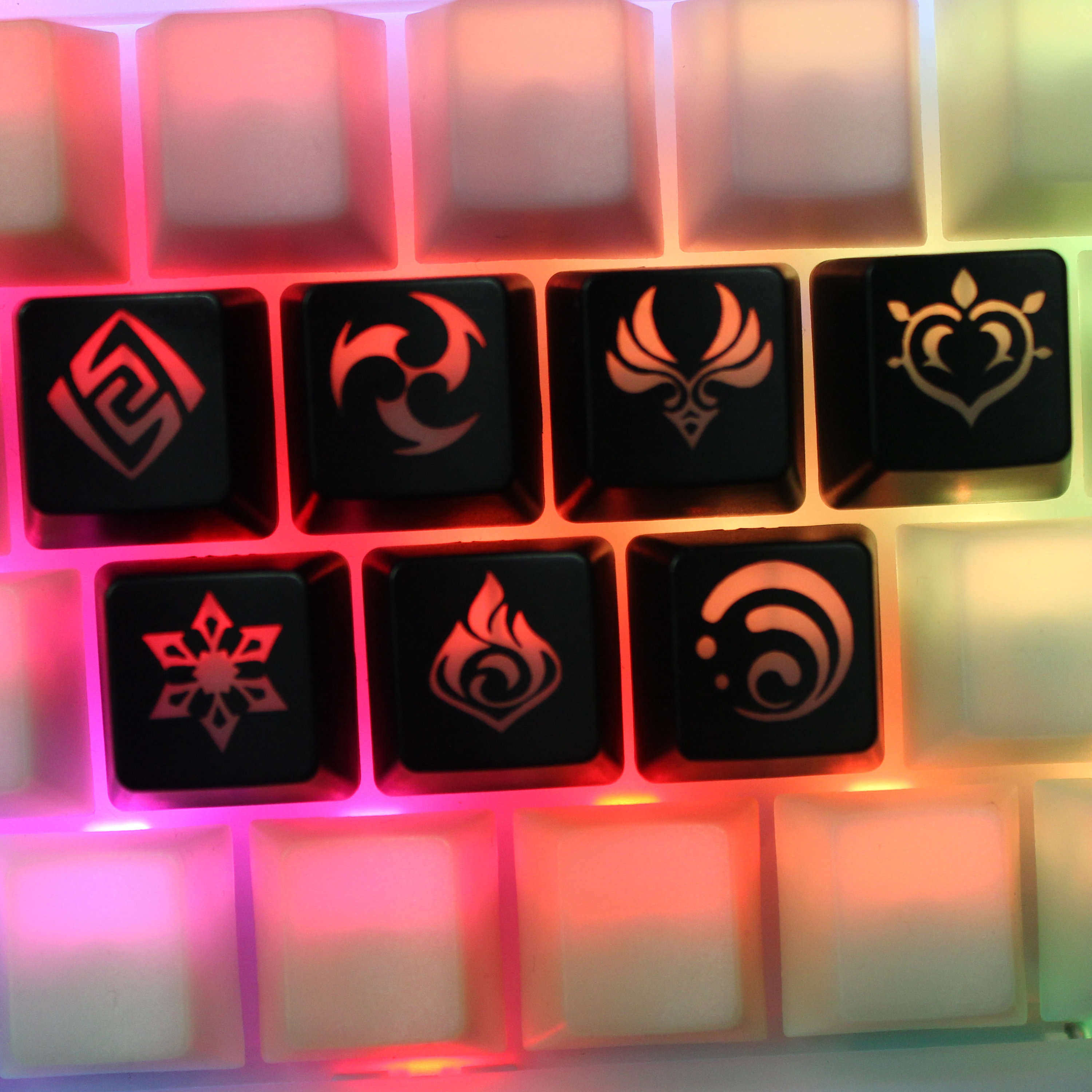 Genshin Impact Keycaps Genshin Impact elementos Keycaps para - Etsy México