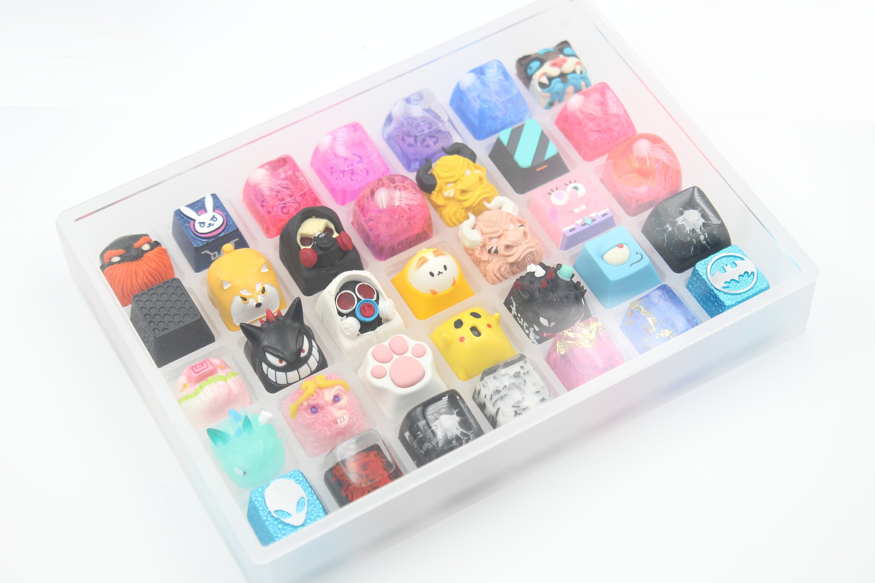 Sandblasted Acrylic Keycap Box Artisan Box Keycap Storage Box | Etsy India