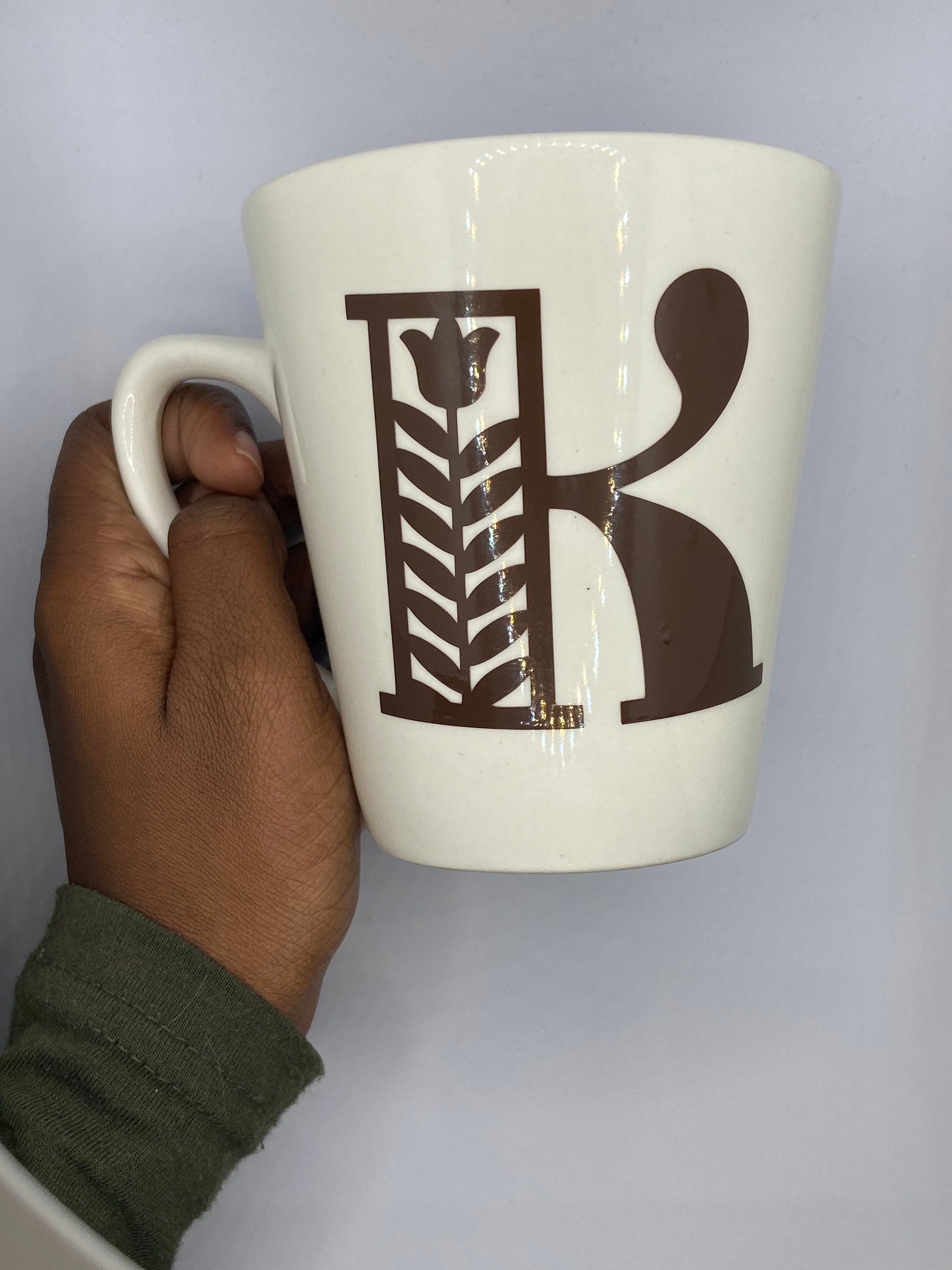 Initial Decal, Single Letter Monogram, Vinyl Initial Sticker 5 ...