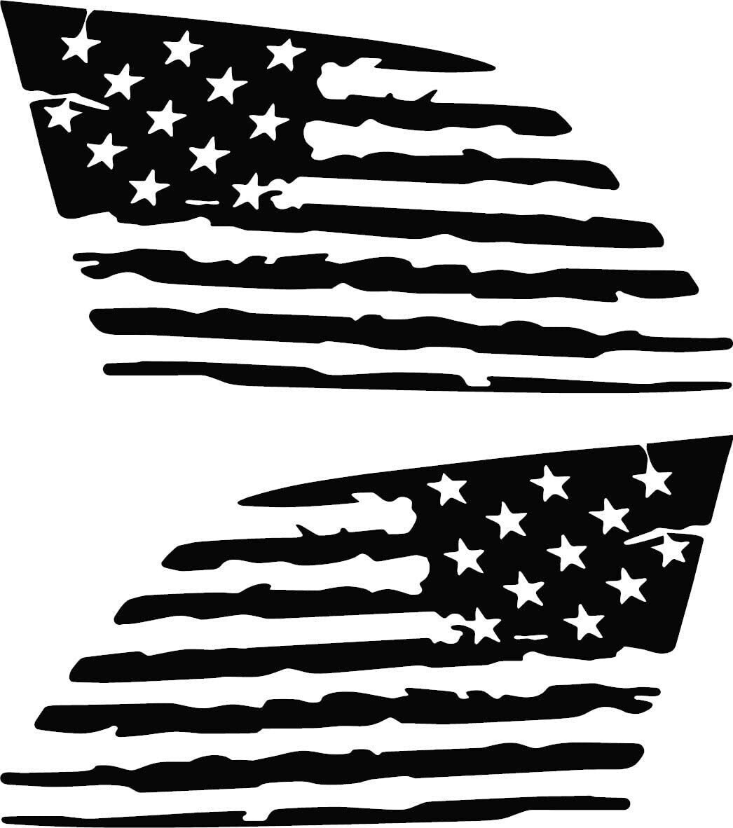 Made to Fit Jeep Grand Cherokee American Flag Rear Side Window Decals ...
