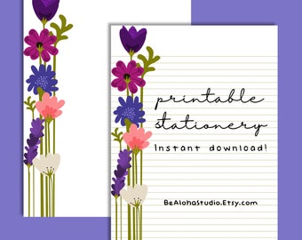 Lavender Writing Paper | Etsy