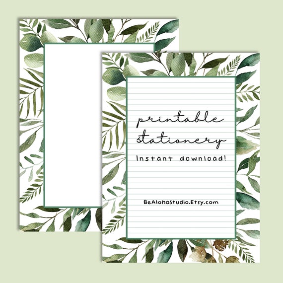Printable Stationery Instant Download - Etsy