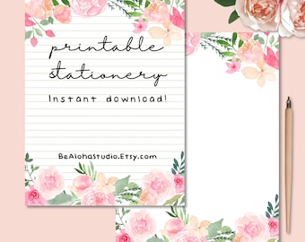 Printable Letter Writing Stationery Paper Watercolor Wren - Etsy