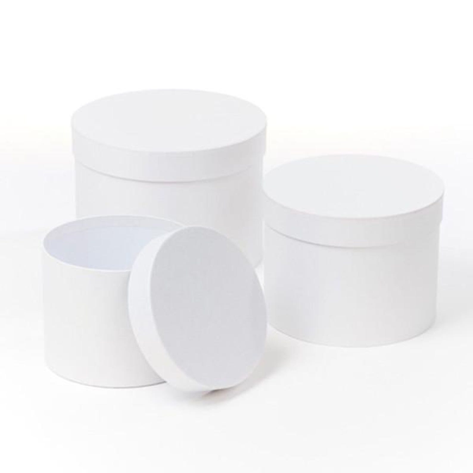 White Hat Boxes X 3, Set of Hat Boxes, - Etsy