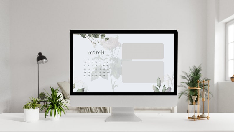 Desktop Wallpaper Organizer Spring Design - Etsy