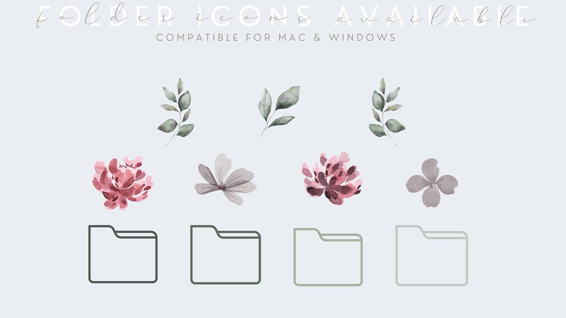 Desktop Wallpaper Organizer Spring Design - Etsy