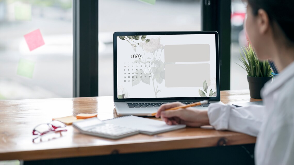 Desktop Wallpaper Organizer Spring Design - Etsy