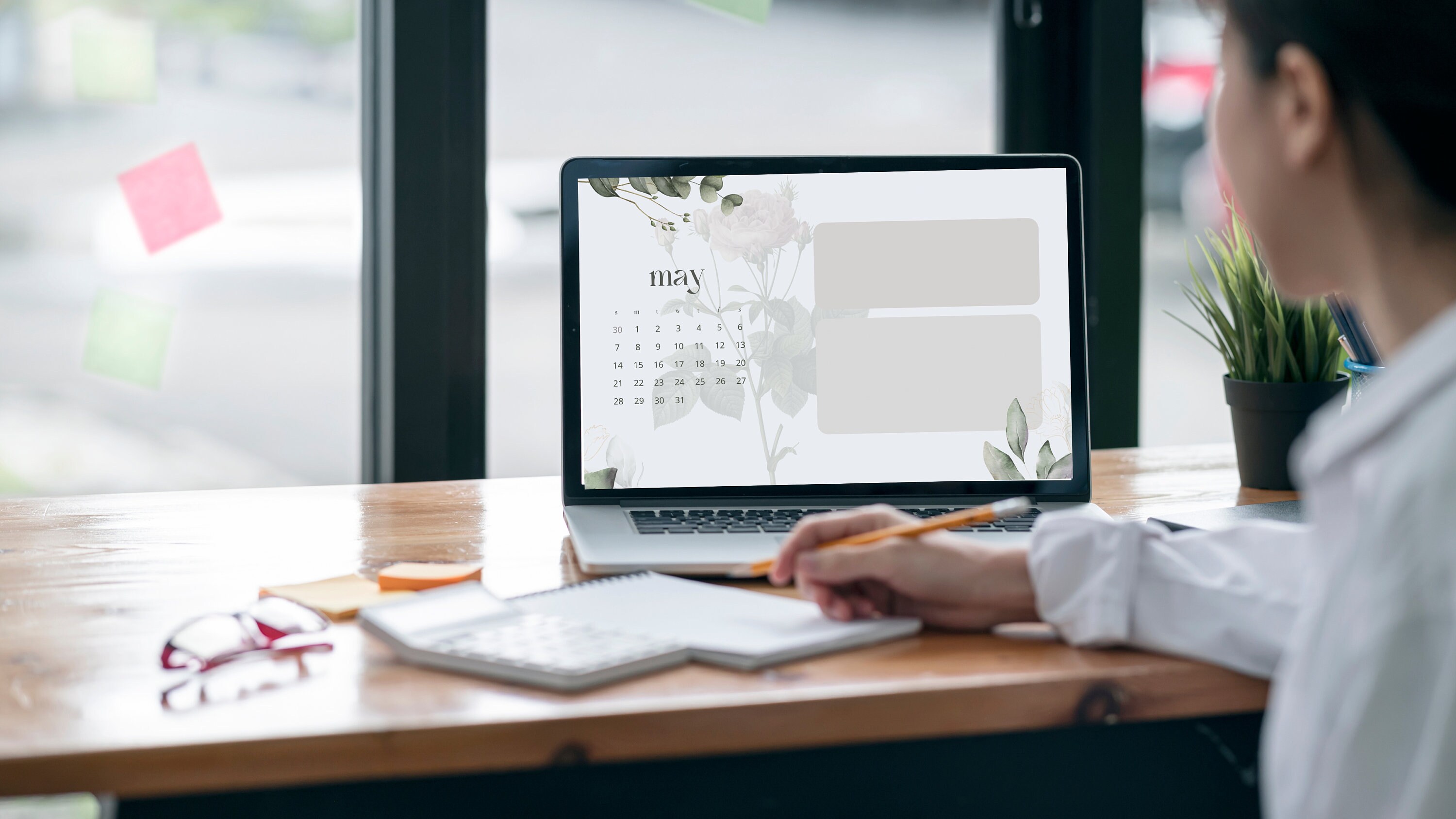 Desktop Wallpaper Organizer Spring Design - Etsy