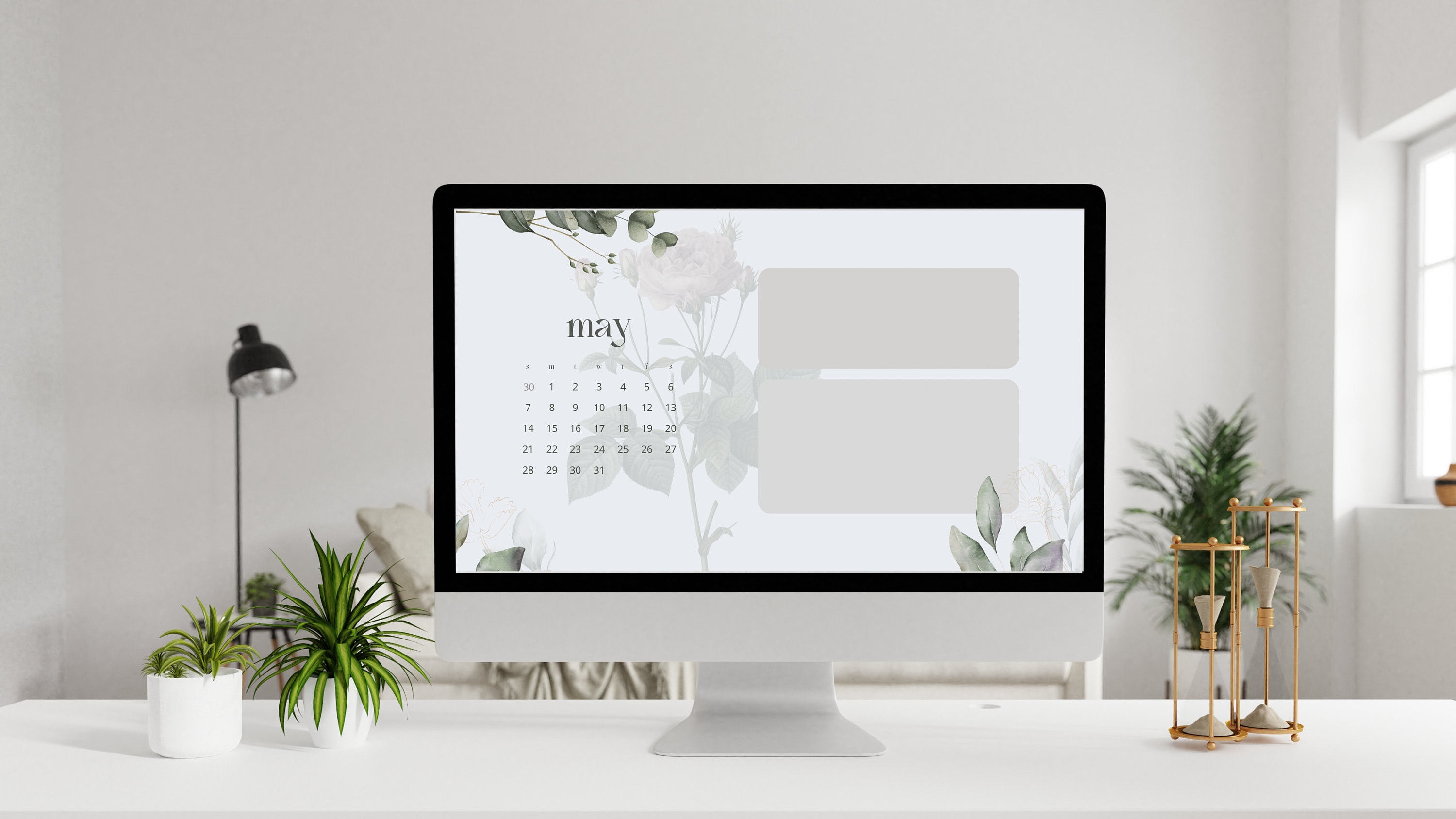 Desktop Wallpaper Organizer Spring Design - Etsy