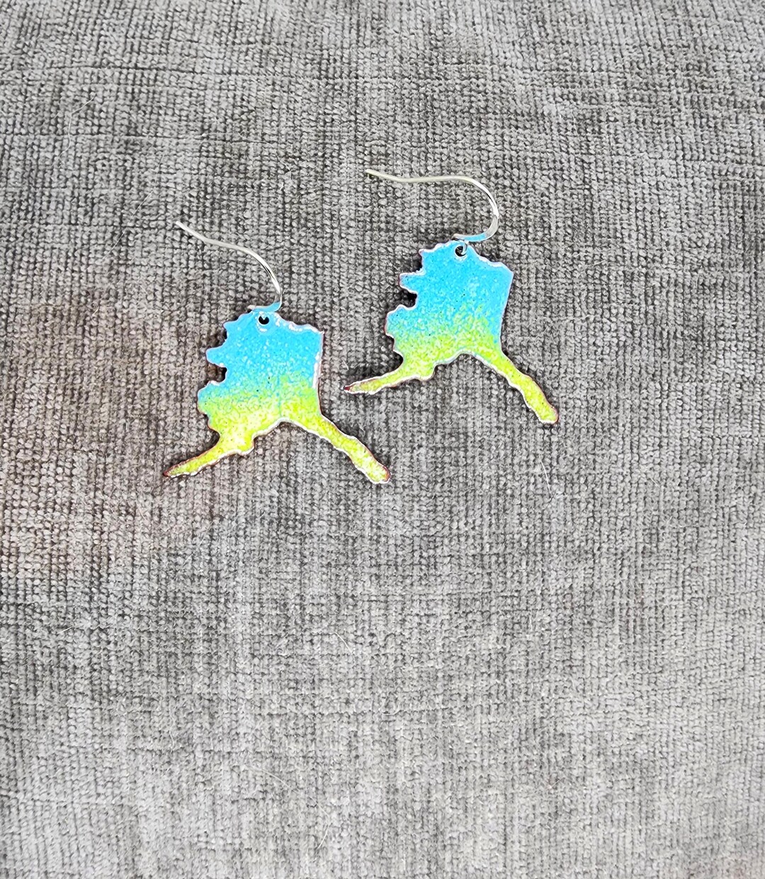 Alaska State Hand Fired Glass Turquoise Vibrant Blue Rich Green Yellow ...