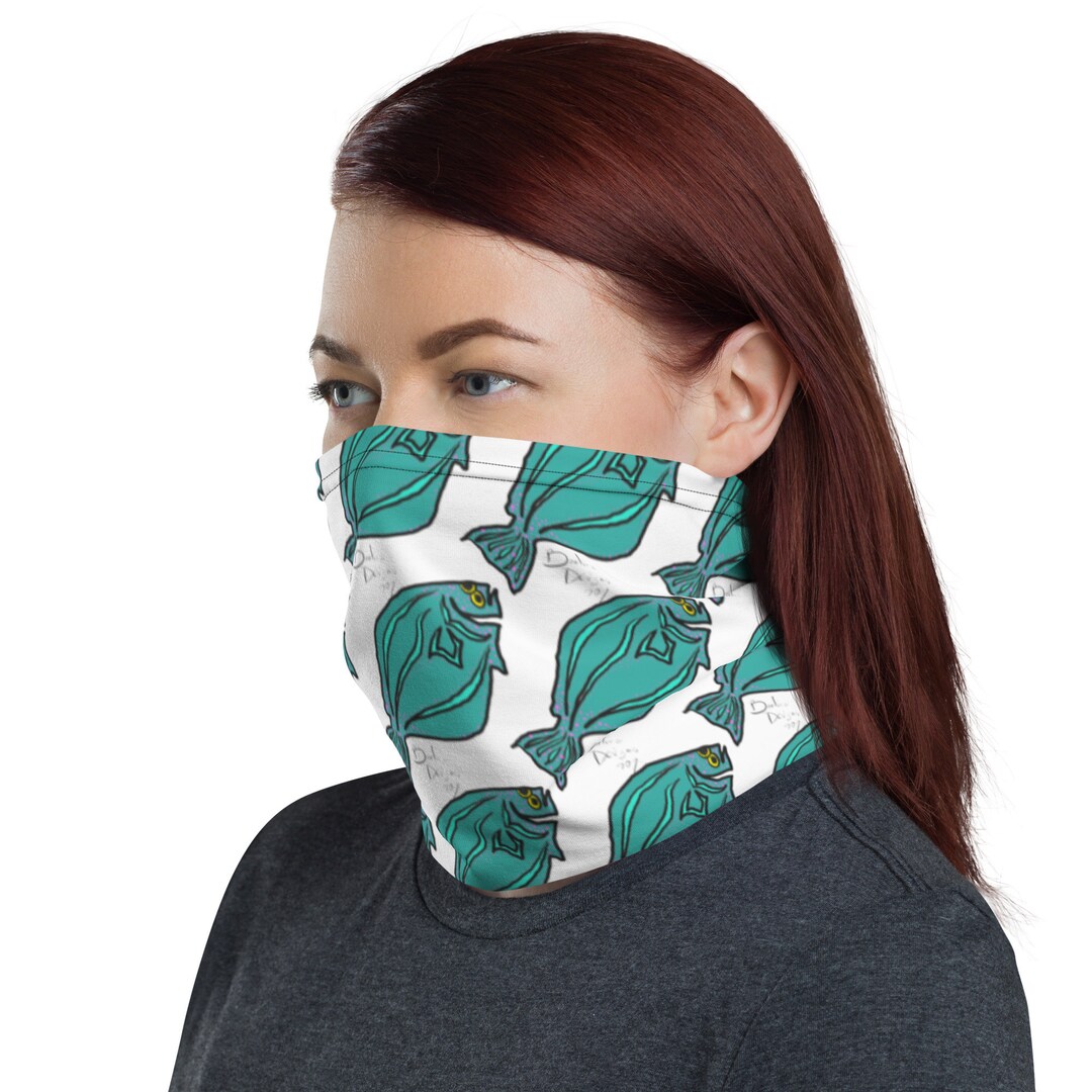 Alaska Halibut Saltwater Fishing Neck Gaiter - Etsy