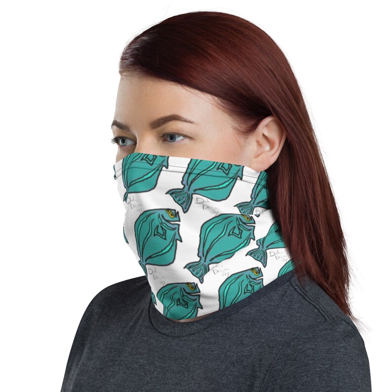 Alaska Halibut Saltwater Fishing Neck Gaiter - Etsy