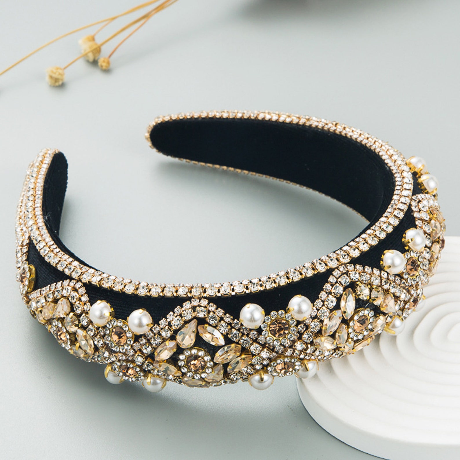 SHIPS NEXT DAY, Baroque Luxury Headband, Headband, Baroque Headband ...
