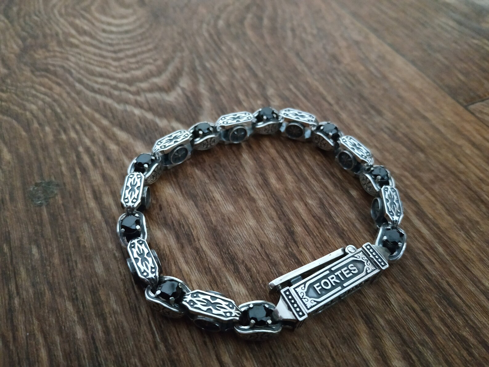 Bracelet Homme Mens Silver Bracelet With Engraving Fortune Loves the ...