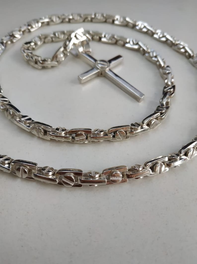 925 Sterling Silver Necklace Mens Silver Chain Necklace Mens - Etsy