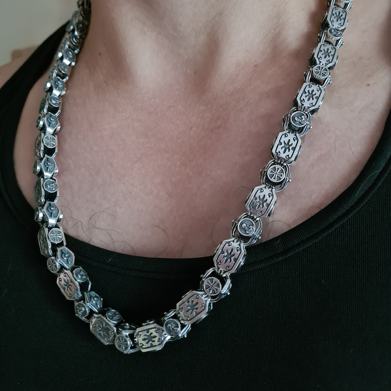 Men's 925 Sterling Silver Chain Necklace. - Etsy
