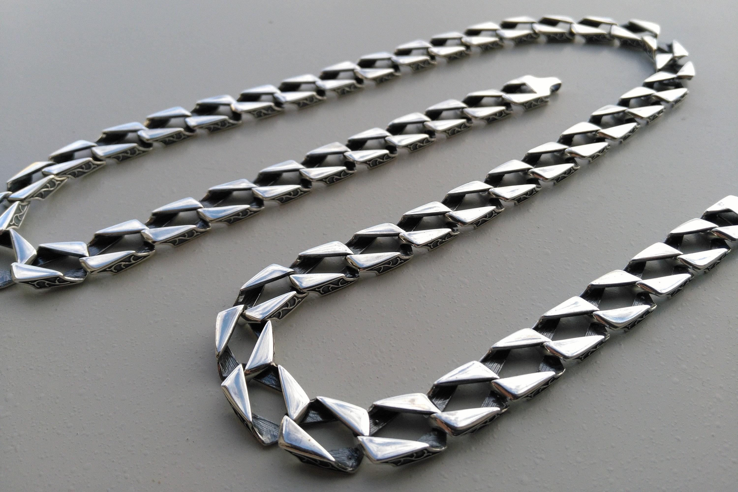 Men's Silver Chain 925 Sterling Silver Necklace Silver - Etsy