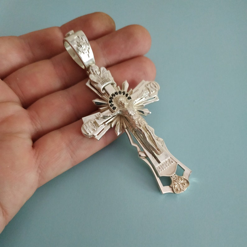 925 Sterling Silver Cross - Etsy