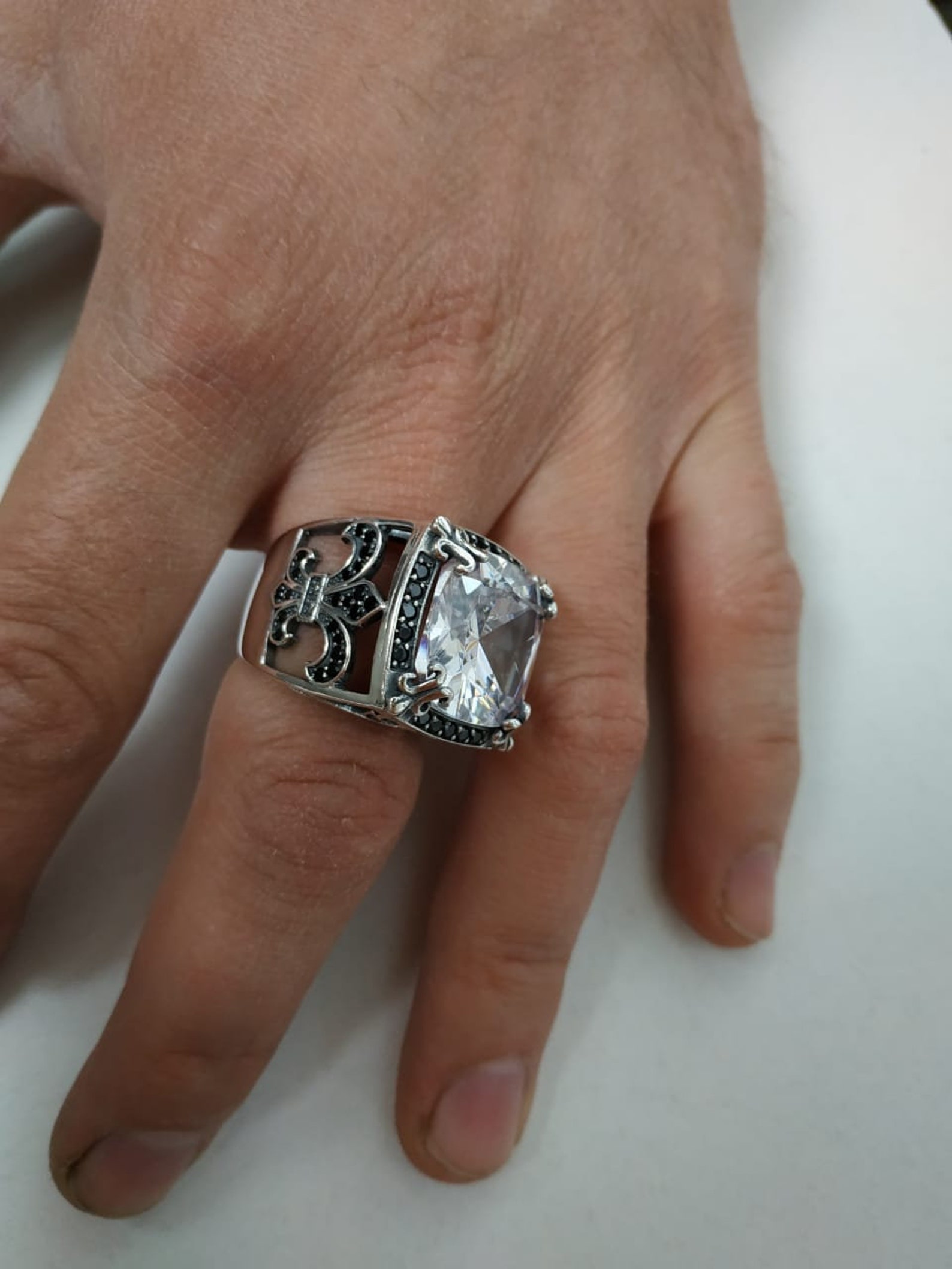 Men's 925 Sterling Silver Ring; Mens Silver Ring; Gothic Ring; Men's ...