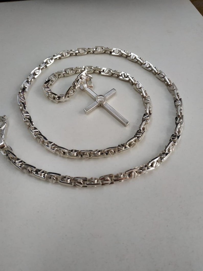 925 Sterling Silver Necklace Mens Silver Chain Necklace Mens - Etsy