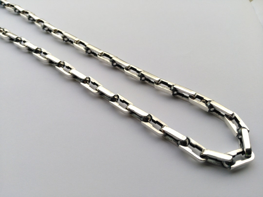 Men's Silver Chain; Mens Silver Necklace; 925 Sterling Silver Necklace ...