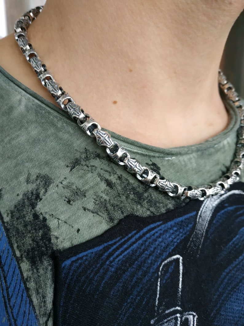 Men's Silver Chain; 925 Sterling Silver; Men's Silver Necklace; Silver ...