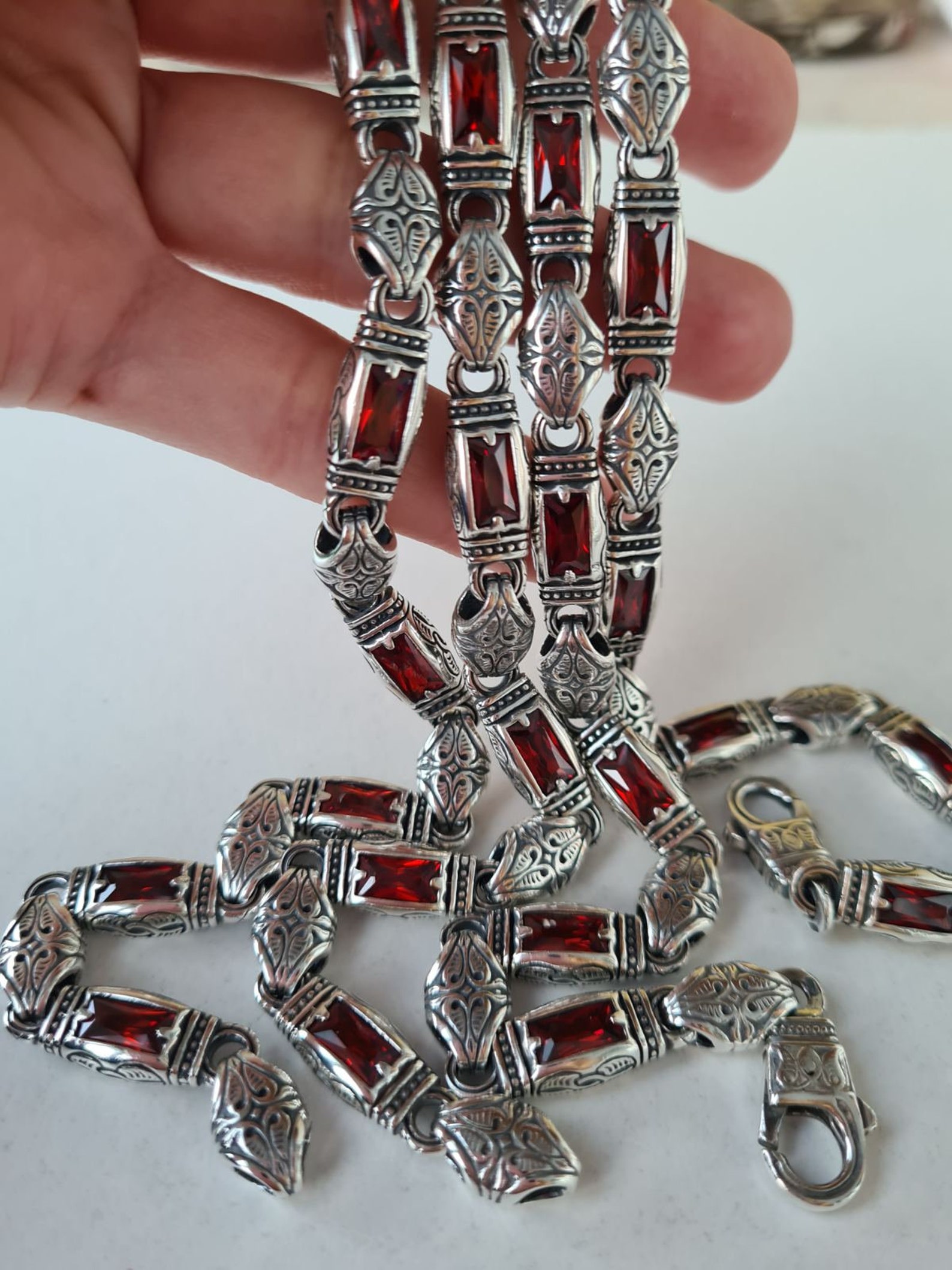 Mens Sterling Silver Necklace; 925 Sterling Silver Chain; Mens Silver ...