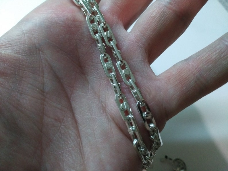 925 sterling silver necklace men's chain necklace mens | Etsy