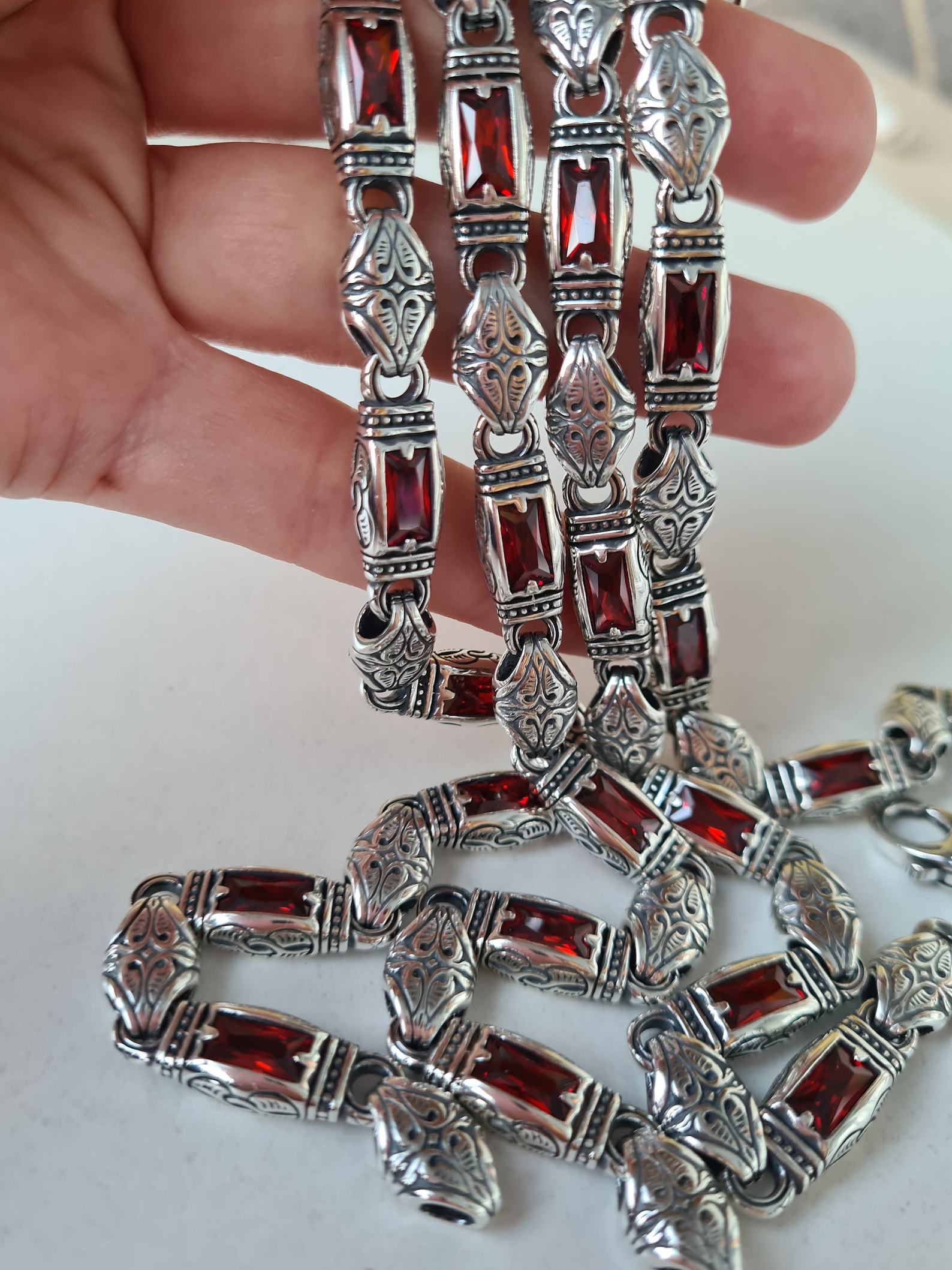 Mens Sterling Silver Necklace; 925 Sterling Silver Chain; Mens Silver ...