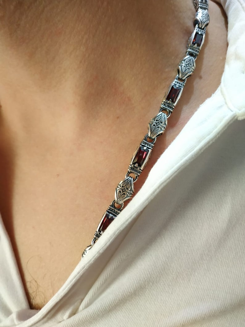 Mens Sterling Silver Necklace 925 Sterling Silver Chain Mens | Etsy