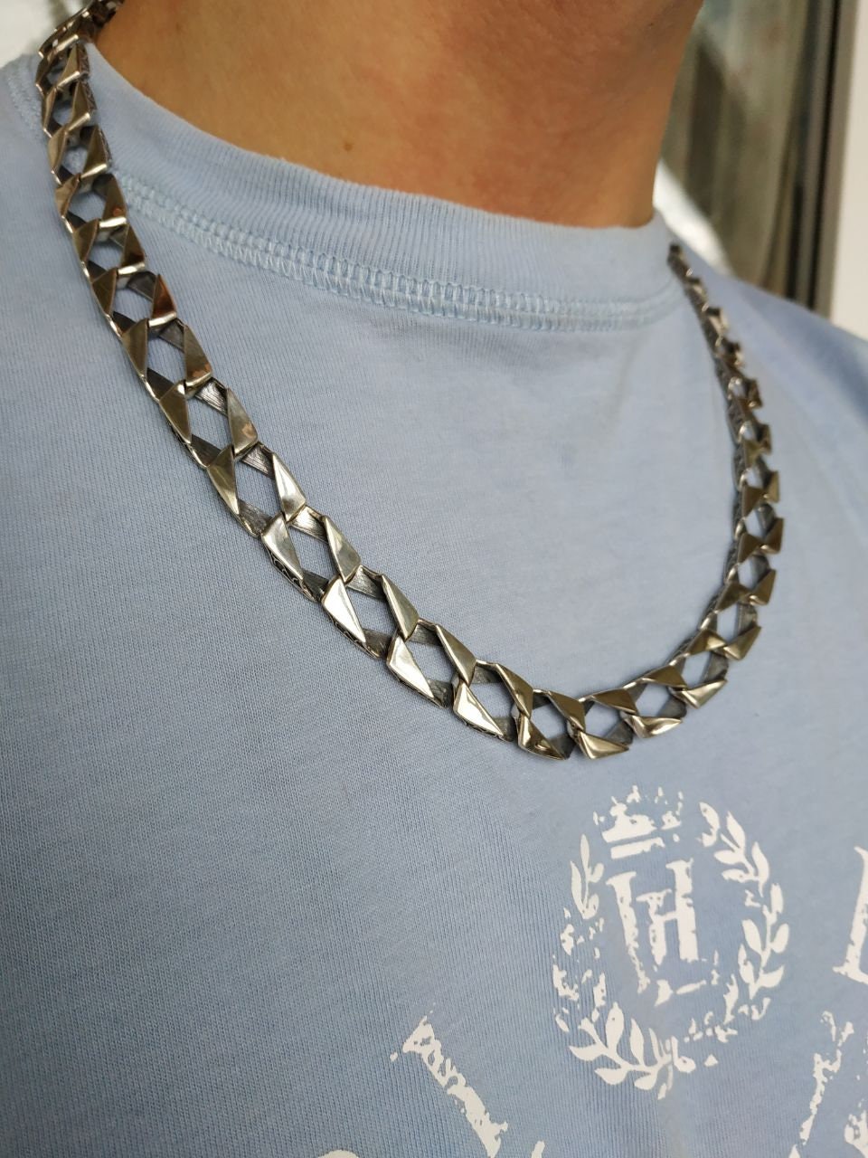 Men's Silver Chain 925 Sterling Silver Necklace Silver - Etsy