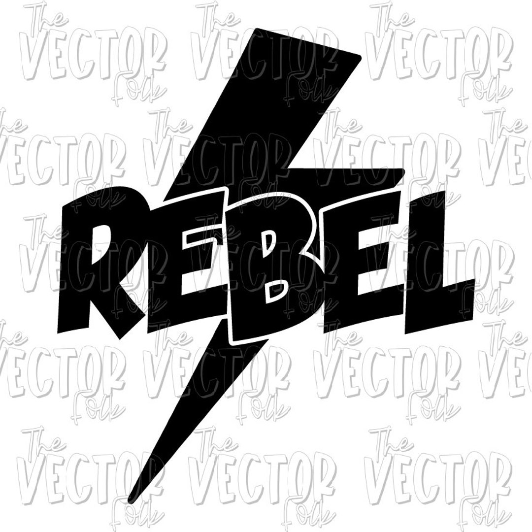 Rebel SVG DXF and PNG File, Cricut Cut Files, Silhouette Cut Files ...