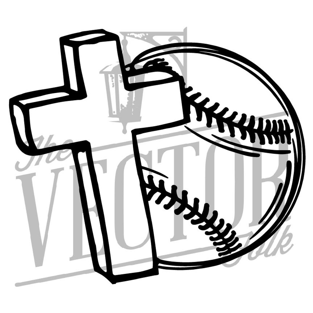 Baseball Cross SVG File, Cricut Cut Files, Silhouette Cut Files ...