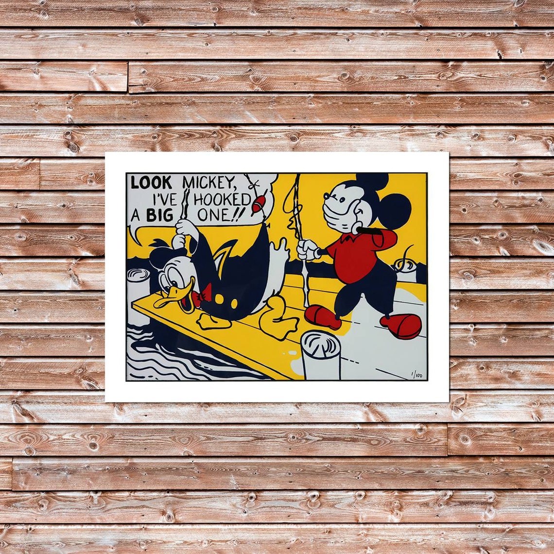 Roy Lichtenstein Look Mickey HD print on Canvas | Etsy