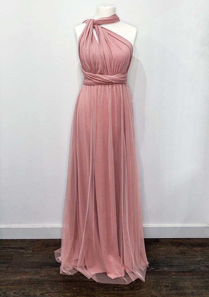 Dusky Pink Multiway Infinity Bridesmaid Dress for Weddings - Etsy