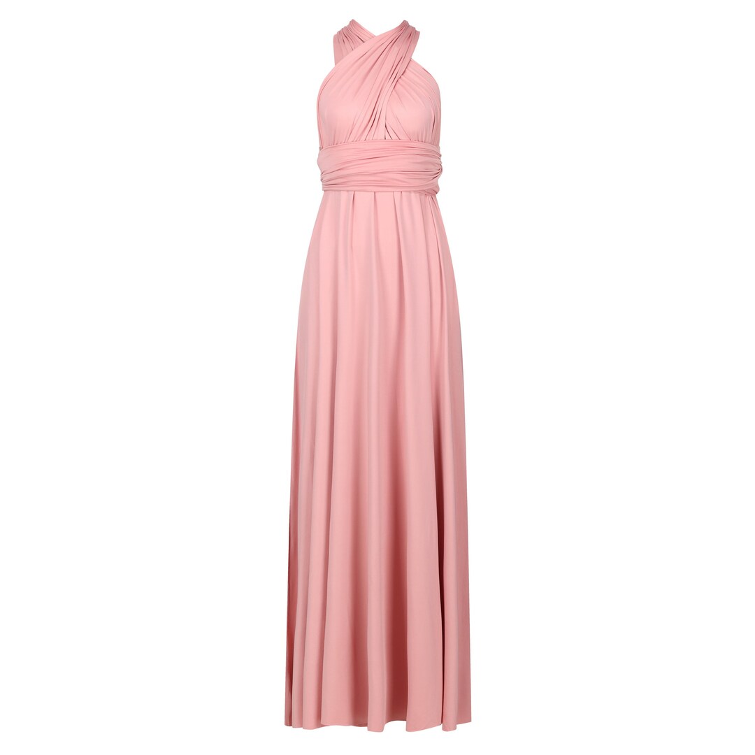 Dusky Pink Multiway Infinity Bridesmaid Dress for Weddings - Etsy